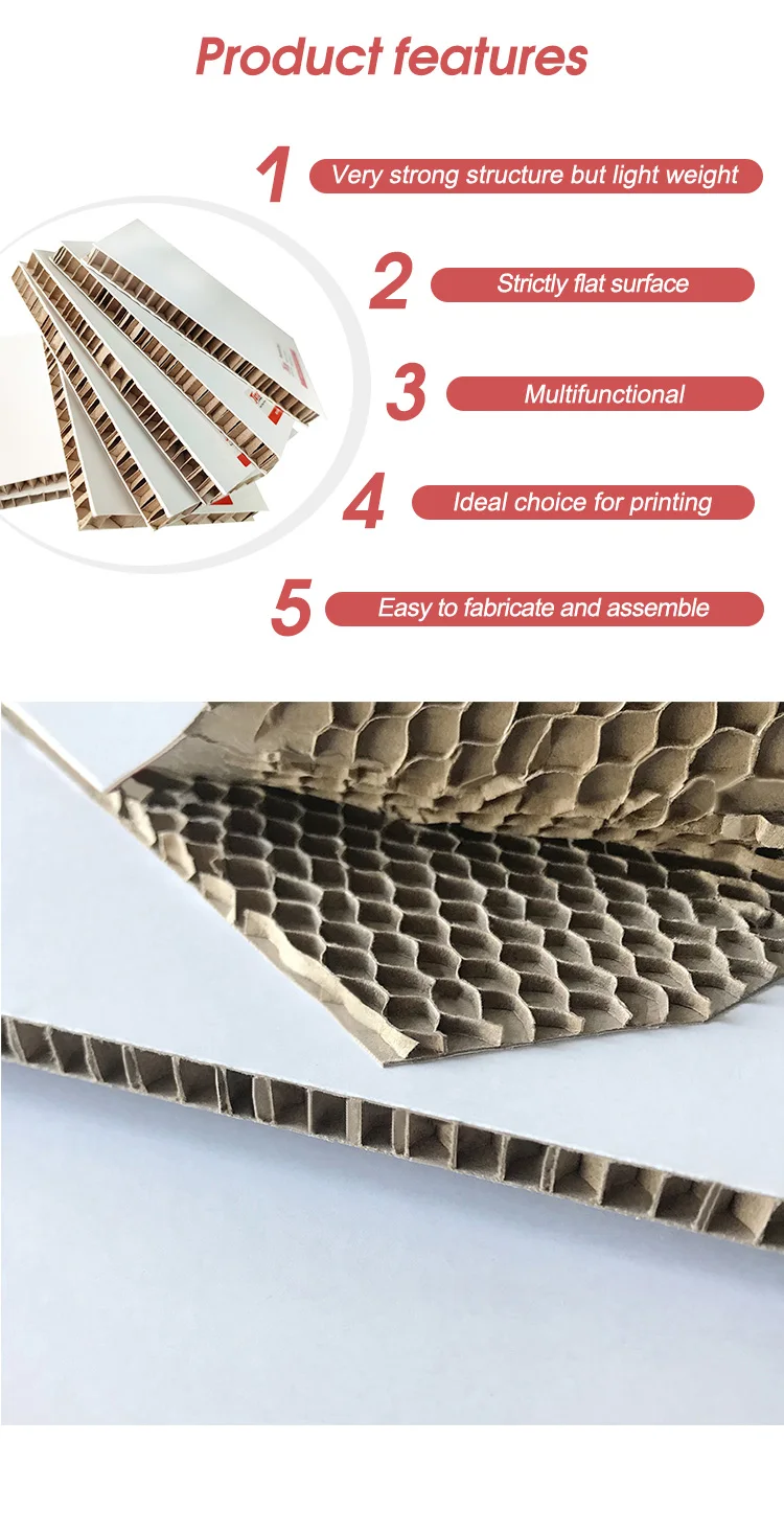 20mm Compressed Kraft Paper Boards Corrugated Honeycomb Core Panel ...