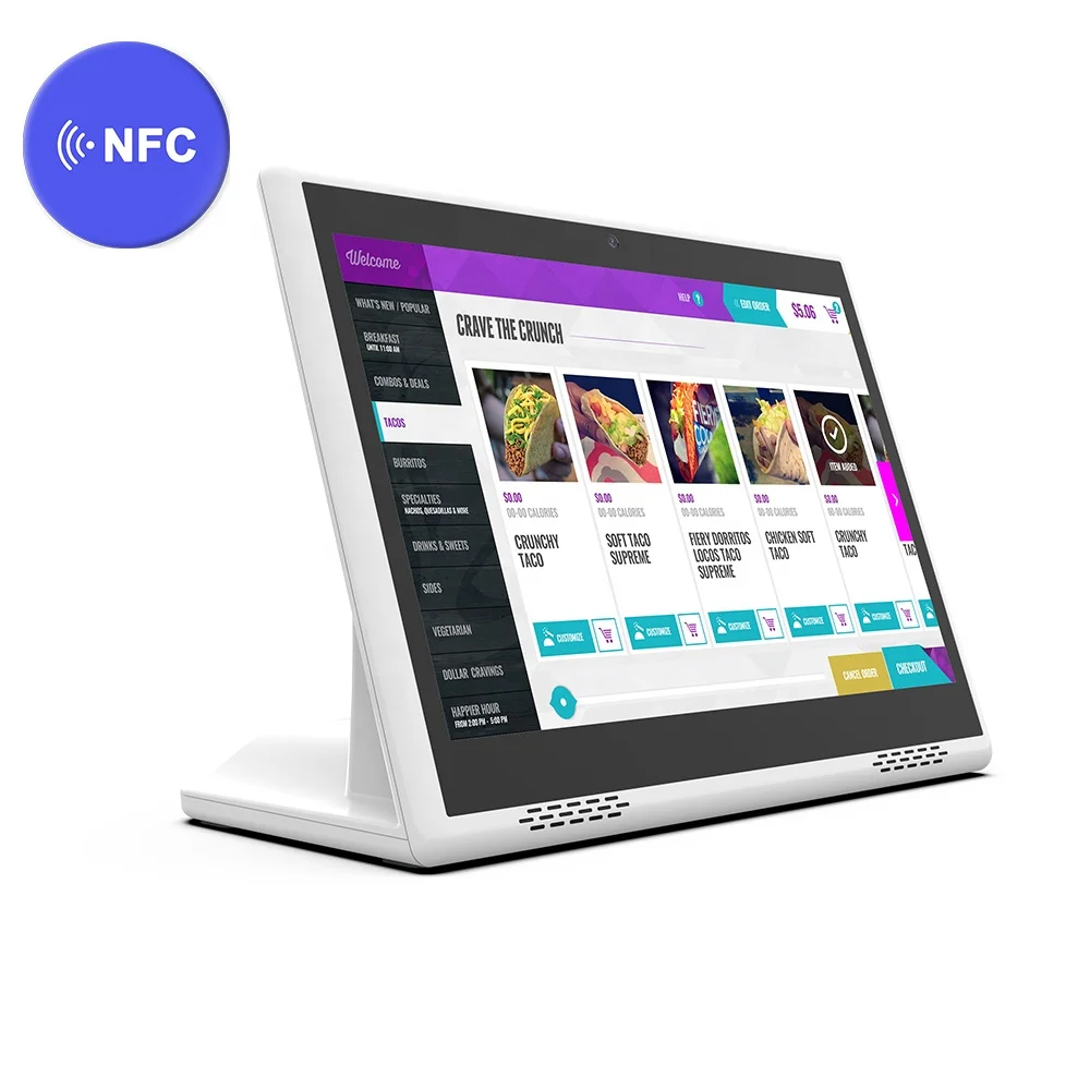 Restaurant L Shape Smart Payment Terminal OEM 10 Inch Tablet Android ...