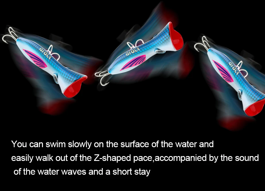 FJORD Squid Popper 82g - Top Water Popping Lure for Saltwater Fishing