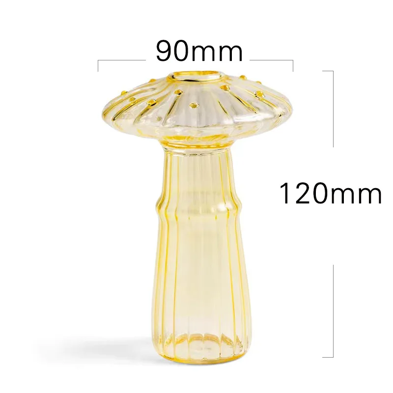 Mushroom Shape Glass Vase Aromatherapy Reed Diffuser Bottle Creative ...