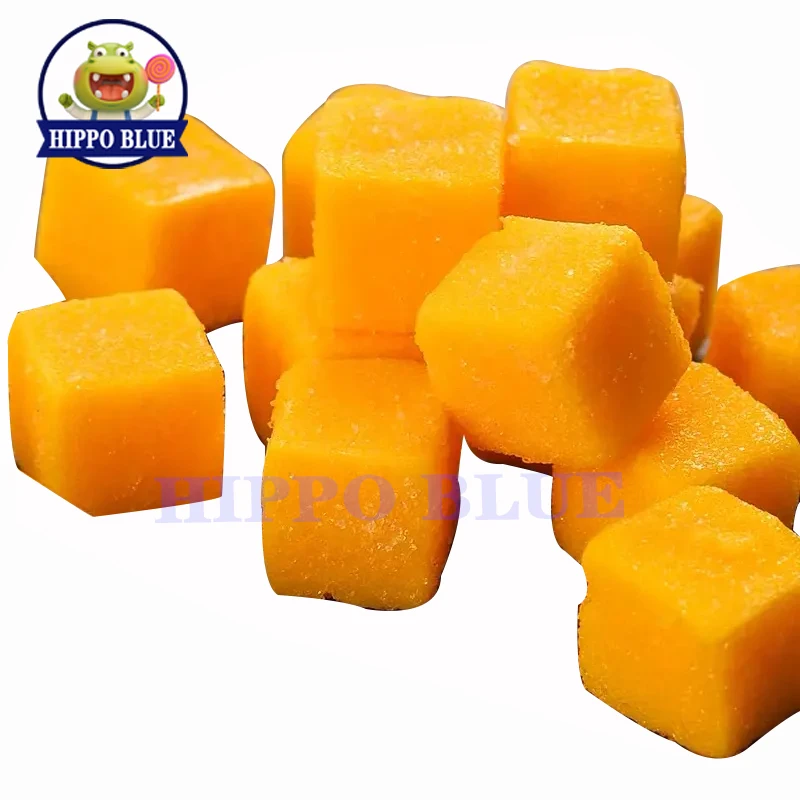 Mango Flavor Filled Mini Cube Shape Gummy Candy Wholesale Chinese ...