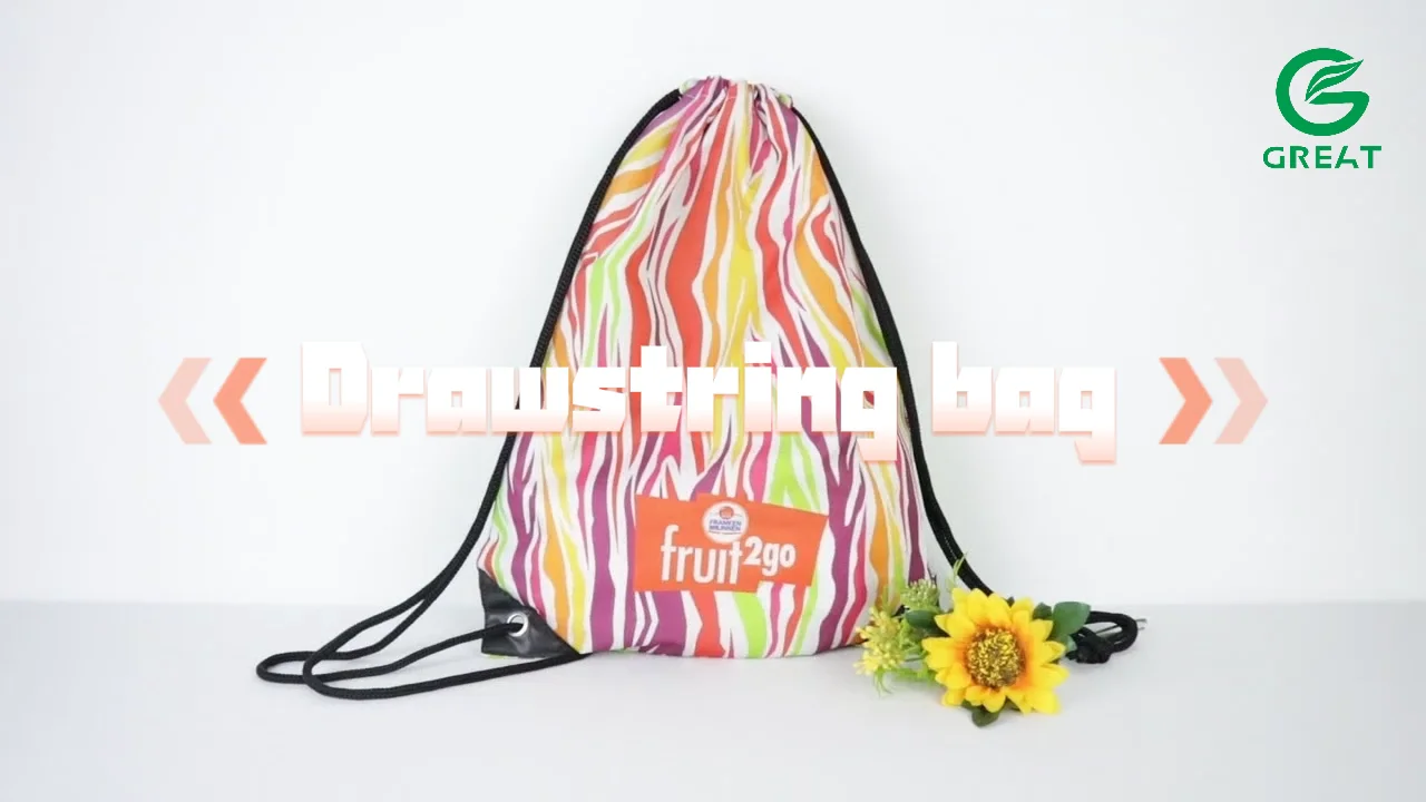 Hot Sale Drawstring Bag Waterproof Polyester Drawstring Backpack Bag Cheap Sports Draw String ...