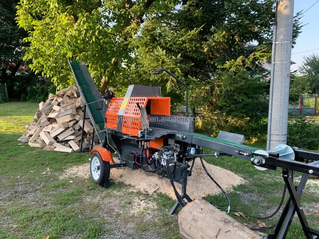 20ton Electric Wood Processor With Log Table / Wood Processor With Tuv ...