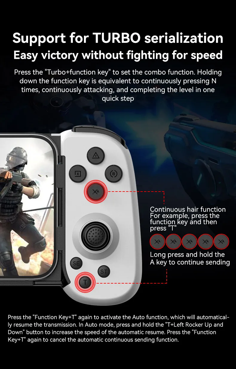 D6 Bluetooth Gamepad - Versatile Control for Iphone & Android