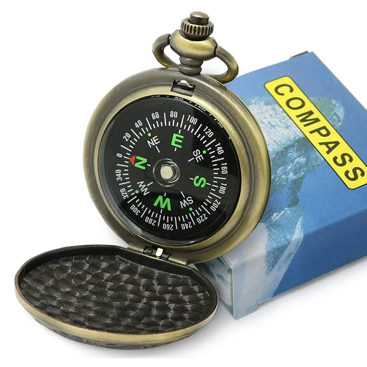 Mydays Outdoor Premium Portable Pocket Watch Flip-open Compass For ...