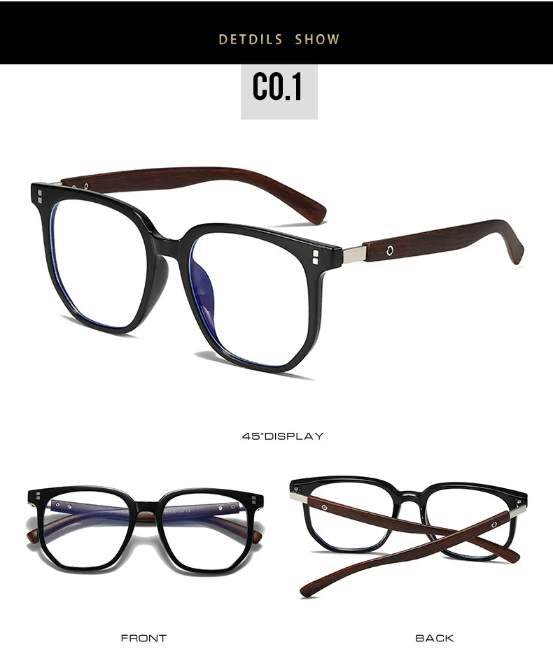 High Quality Custom Handmade Anti Blue Light Eyeglasses Frames Square ...