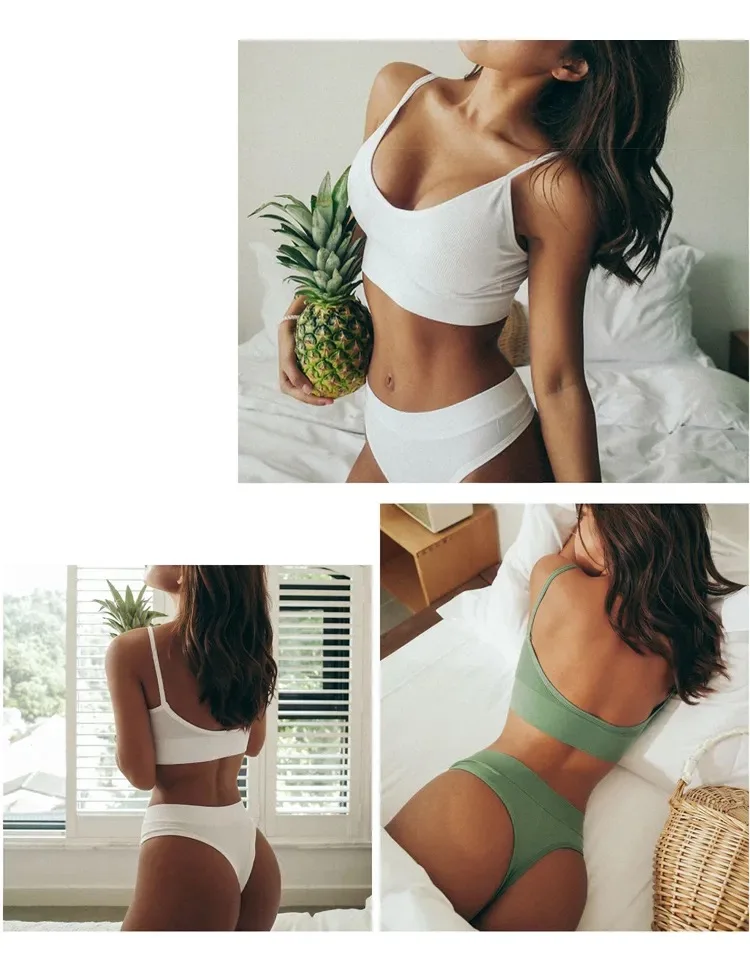 Shop Our Women's Seamless Bra Set with Sexy Thong Panties