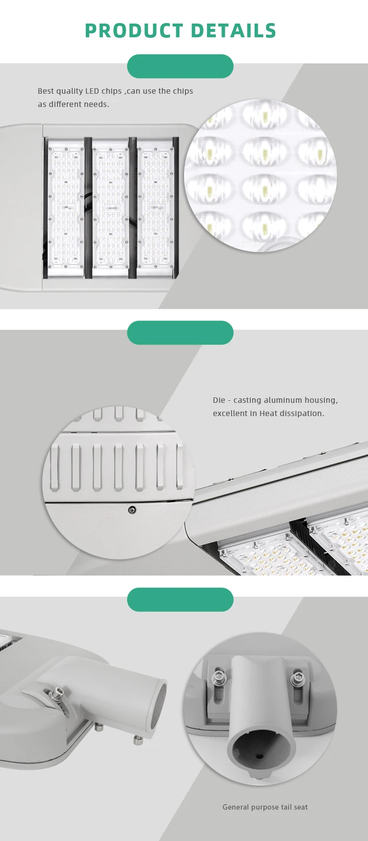 Road Lamp Outdoor Lighting Ip65 Waterproof 50w 100w 150w 200w 250w Led ...