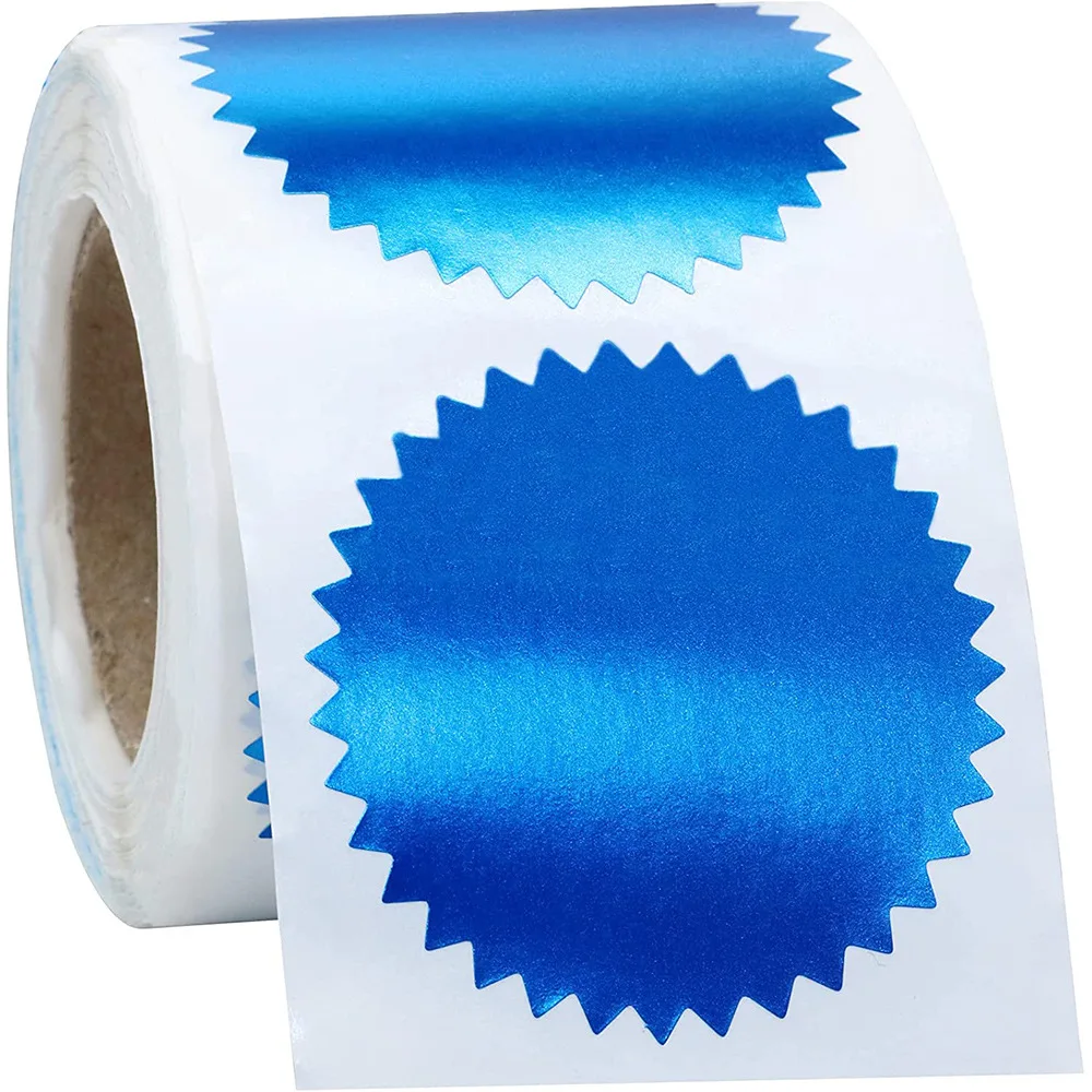 Custom Gold Metallic Certificate Sealing Labels Awards Legal Embossing ...