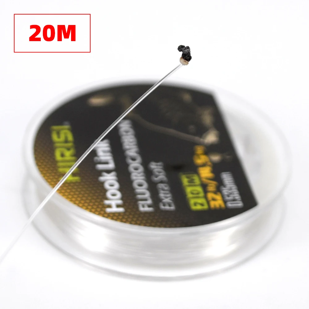 Hirisi 20m Fluorocarbon Hooklink - Durable Carp Fishing Line