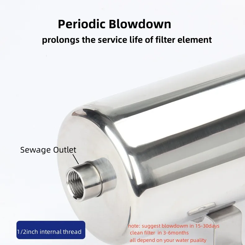 Whole House Water Treatment System SS 304 UF Membrane 1000L/H Stainless ...