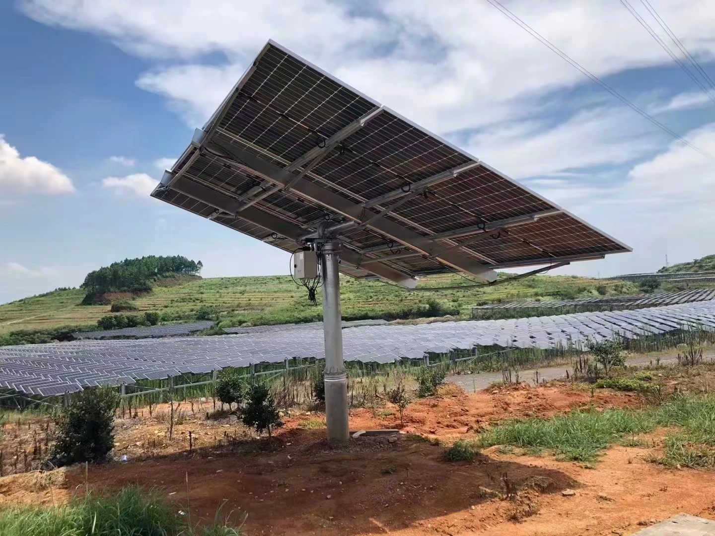 Solar PV Tracking System Bracket - Dual Axis 2 Axis PV Sun Tracker