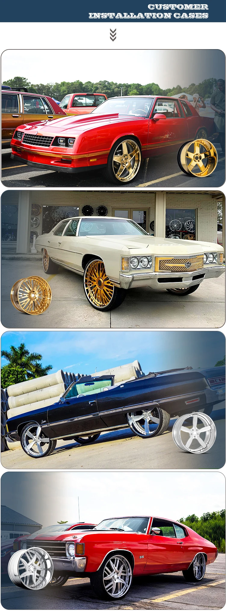 FORGIATO Floating RUCCI Brushed Chrome Barrel 2 or 3 Piece