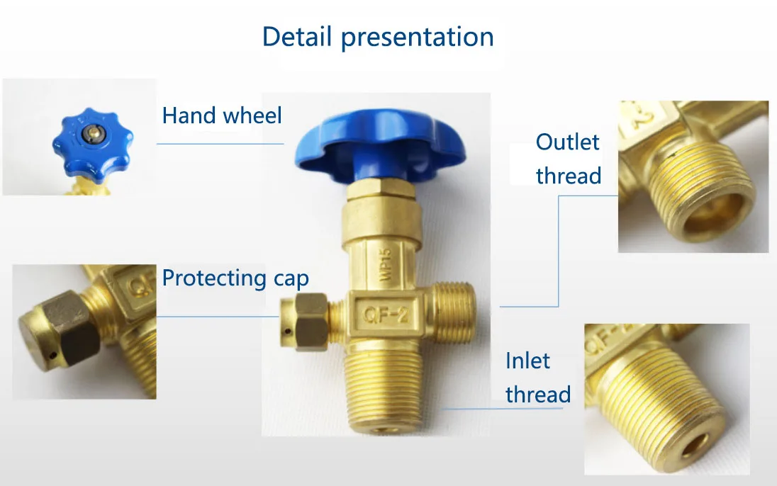 Oxygen Cylinder Valve Qf-2 Qf-6 Brass Cylinder Valve Qf-2c Bus Bus Gas ...
