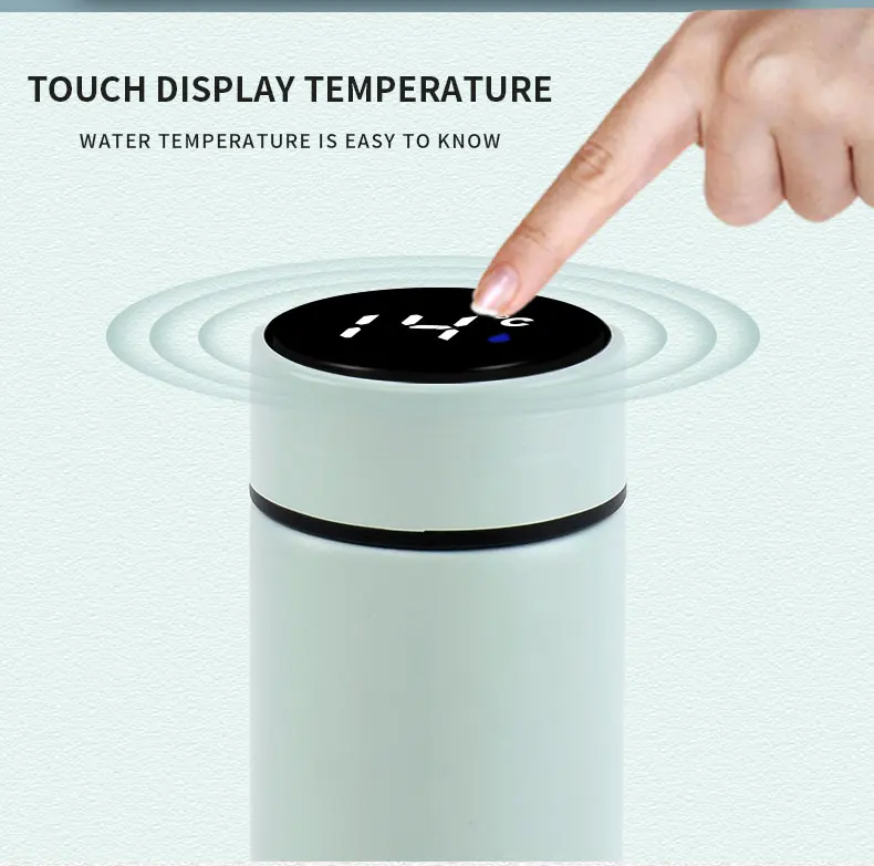 500ml Intelligent Digital Termos Led Temperature Display Water Bottle ...