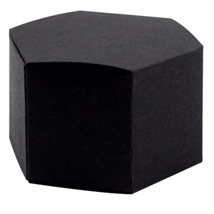 Custom Shaped Inner Box Paper Black Hexagon Paper Tube Box Christmas ...