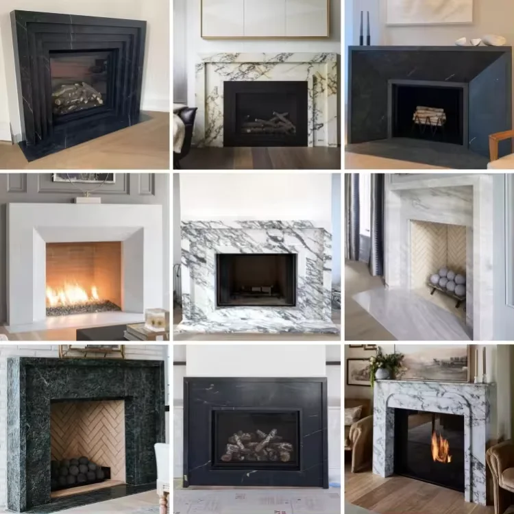 Newstar Stone Classic Fireplace Hand Carving Luxury Hotel Modern Design ...