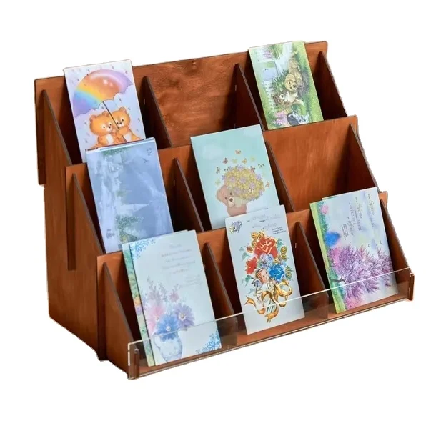 JUNJI Retail Display Stand Board Greeting Card Rack with Market Show ...