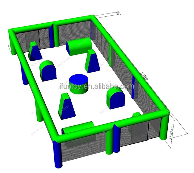 Air Sealed Inflatable Paintball Arena Inflatable Paintball Netting ...