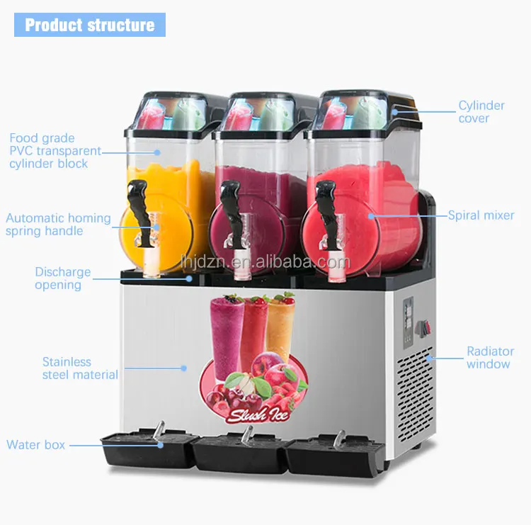 Commercial Margarita Machine 15l X 2 Tank Frozen Drink Machine Slushy ...