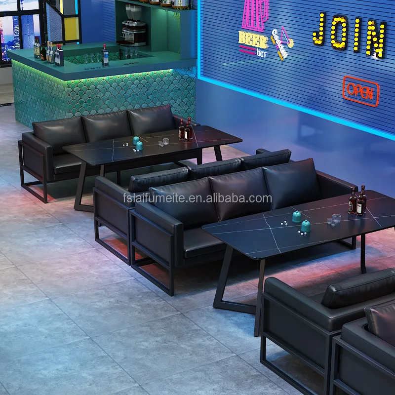 Livemate Modern Black Leather Bar Chairs & Club Sofa OEM | Wholesale