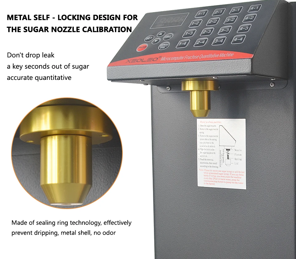 XEOLEO Bubble Tea Sugar Dispenser - 350W Fructose Machine