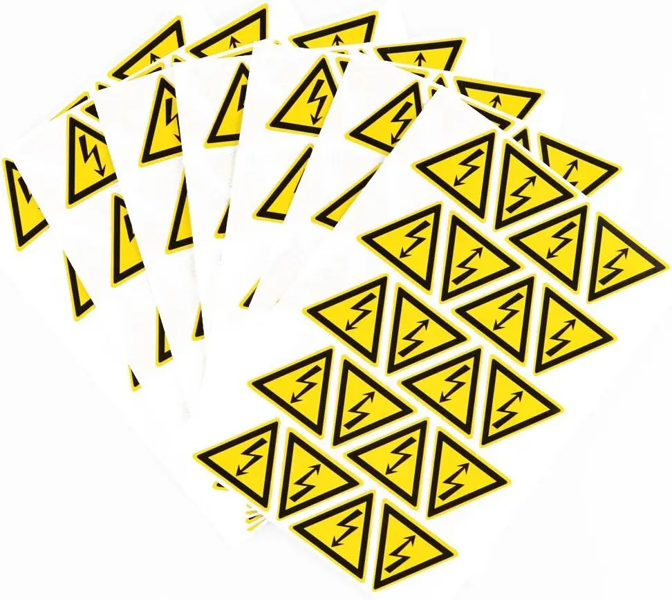 High Voltage Warning Labels Caution Risk Shock Danger Electric Hazard ...