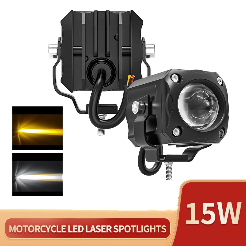 Mini Size Motorcycle Led Auxiliary Light White And Yellow Motorbike Led ...