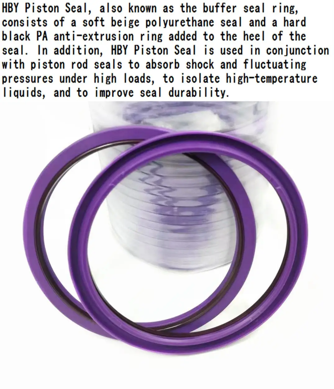 Hydraulic Cylinder Fittings Buffer Ring For Hby Type Piston Rod - Buy High Quality Pu Pom ...