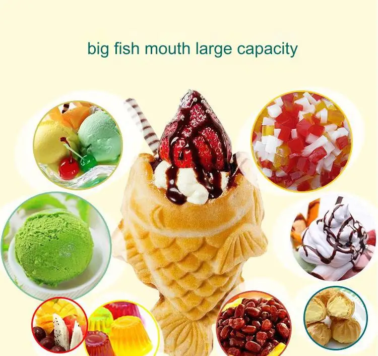 Wholesale Street Food Machines Taiyaki Machine Fish Waffle Stuffed ...