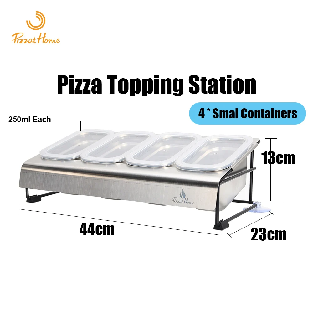 201 Stainless Steel Pizza Storage Container with PP Lid