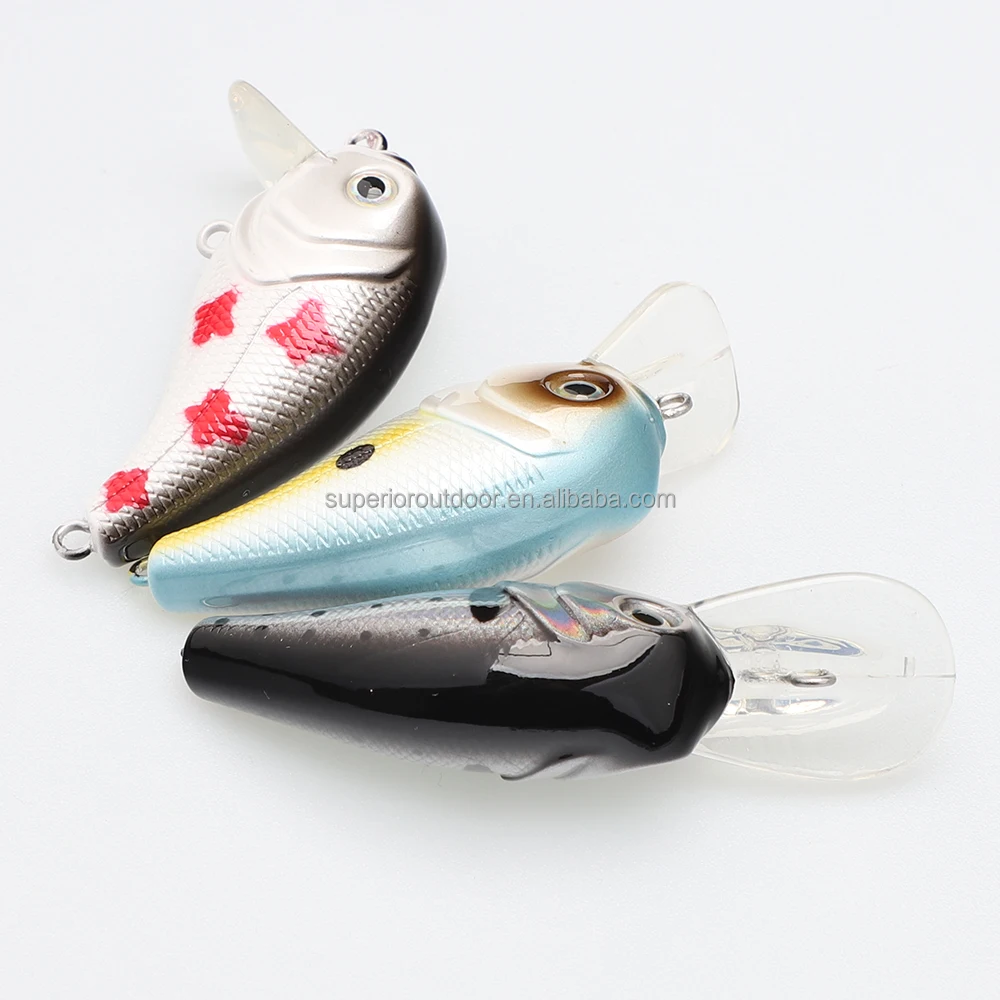 SUPERIORFISHING Square Bill Crankbait 55mm 65mm 75mm Multi Color ABS ...
