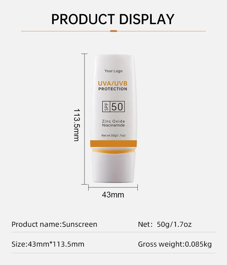Natural Organic SPF 50 Sunblock Sun UV Protection Non-Greasy Sunscreen ...