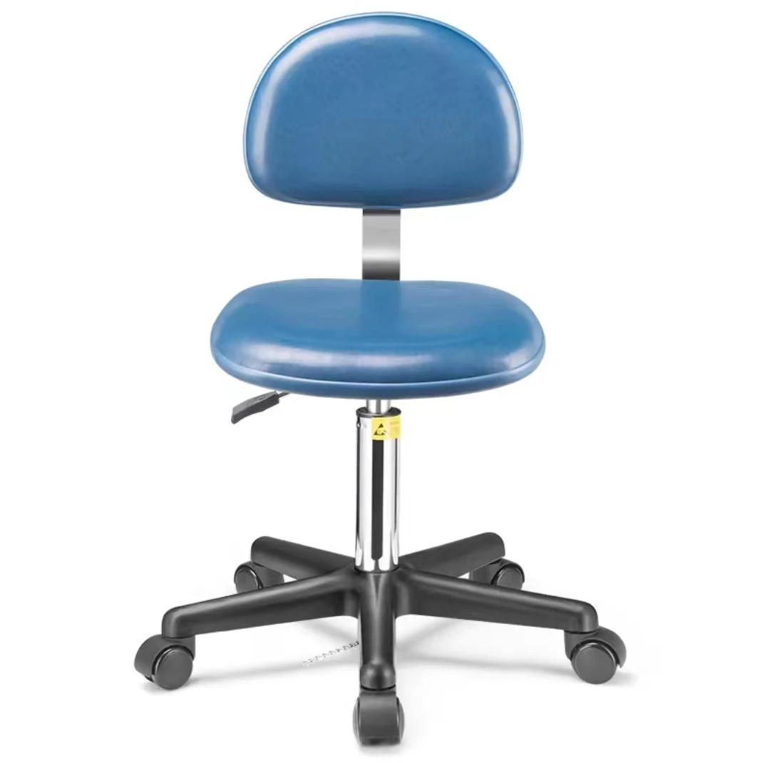 0049 Laboratory Furniture Antistatic Adjustable PU Leather Chair ...
