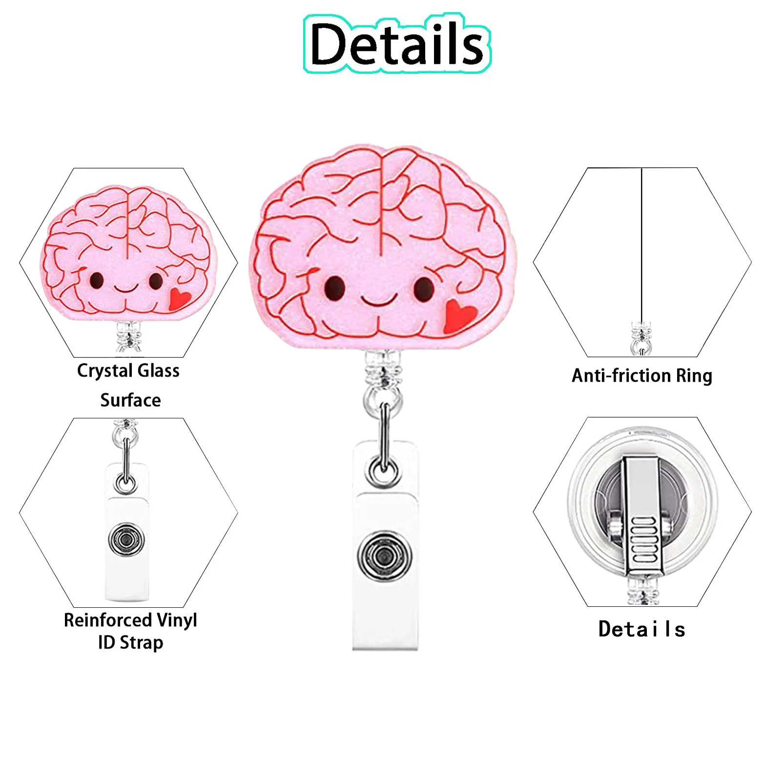 New Rts Acrylic Womb Love Clothes Needle Mask Badge Reel Doctor Nurse ...