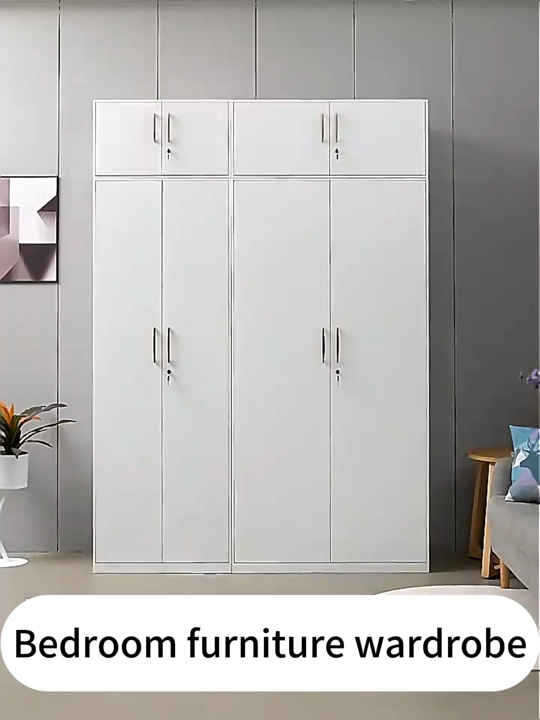 Wardrobes Bedroom Furniture Steel Storage Cabinet Cupboard Metal ...