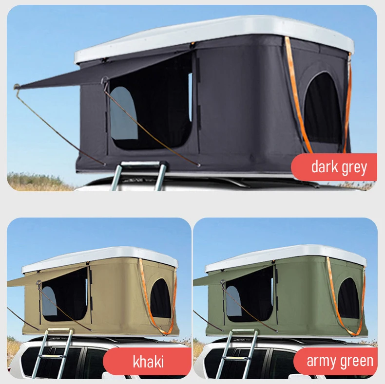 Hard Shell Roof Top Tent 3-4 Person Small Camper With Top Roof Tent For ...