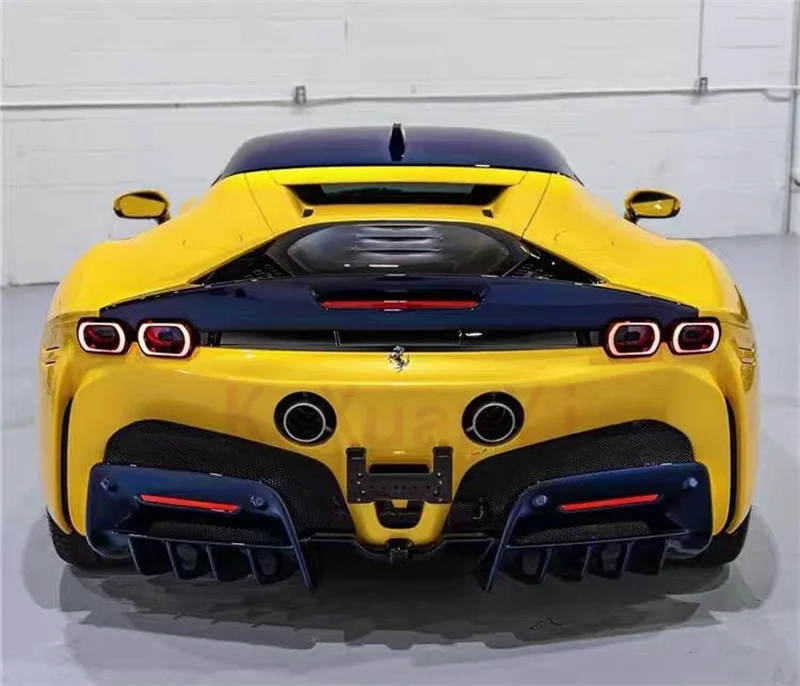 Ferrari SF90 Dry Carbon Fiber Rear Spoiler Wing Kit