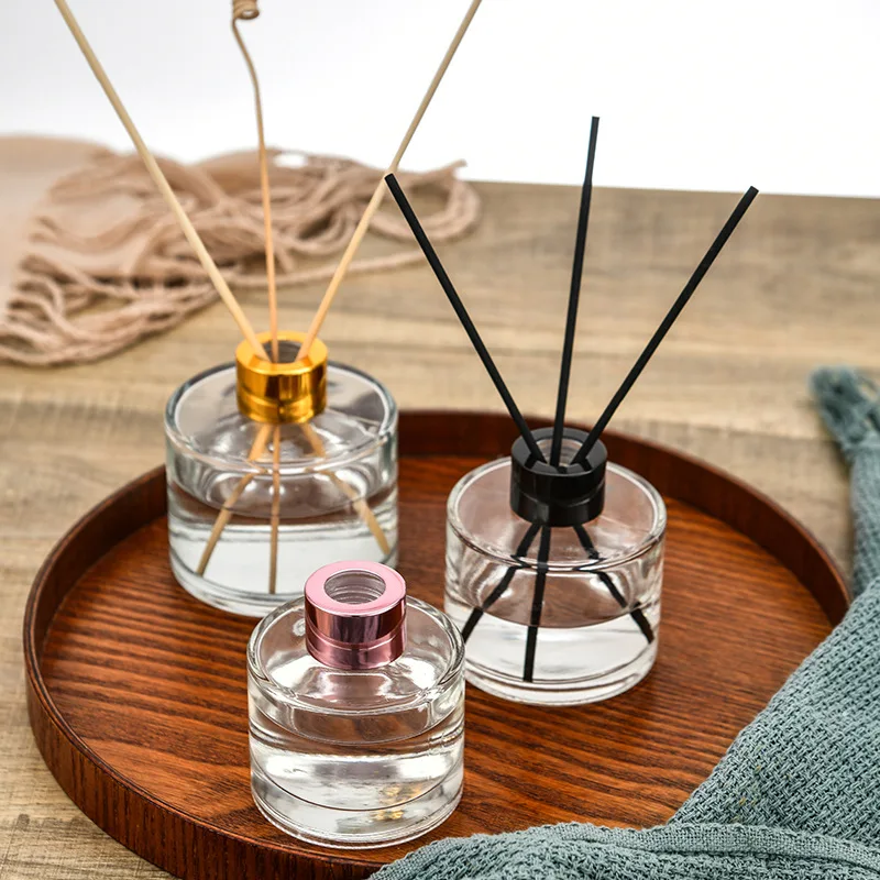 Luxury Home Clear Square Aromatherapy Bottle Diffuser Empty Glass Aroma ...