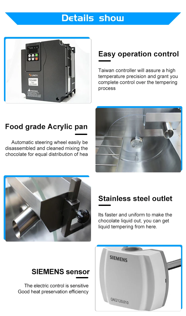 Commerical Tempering Chocolate Stainless Steel Automatic Home ...