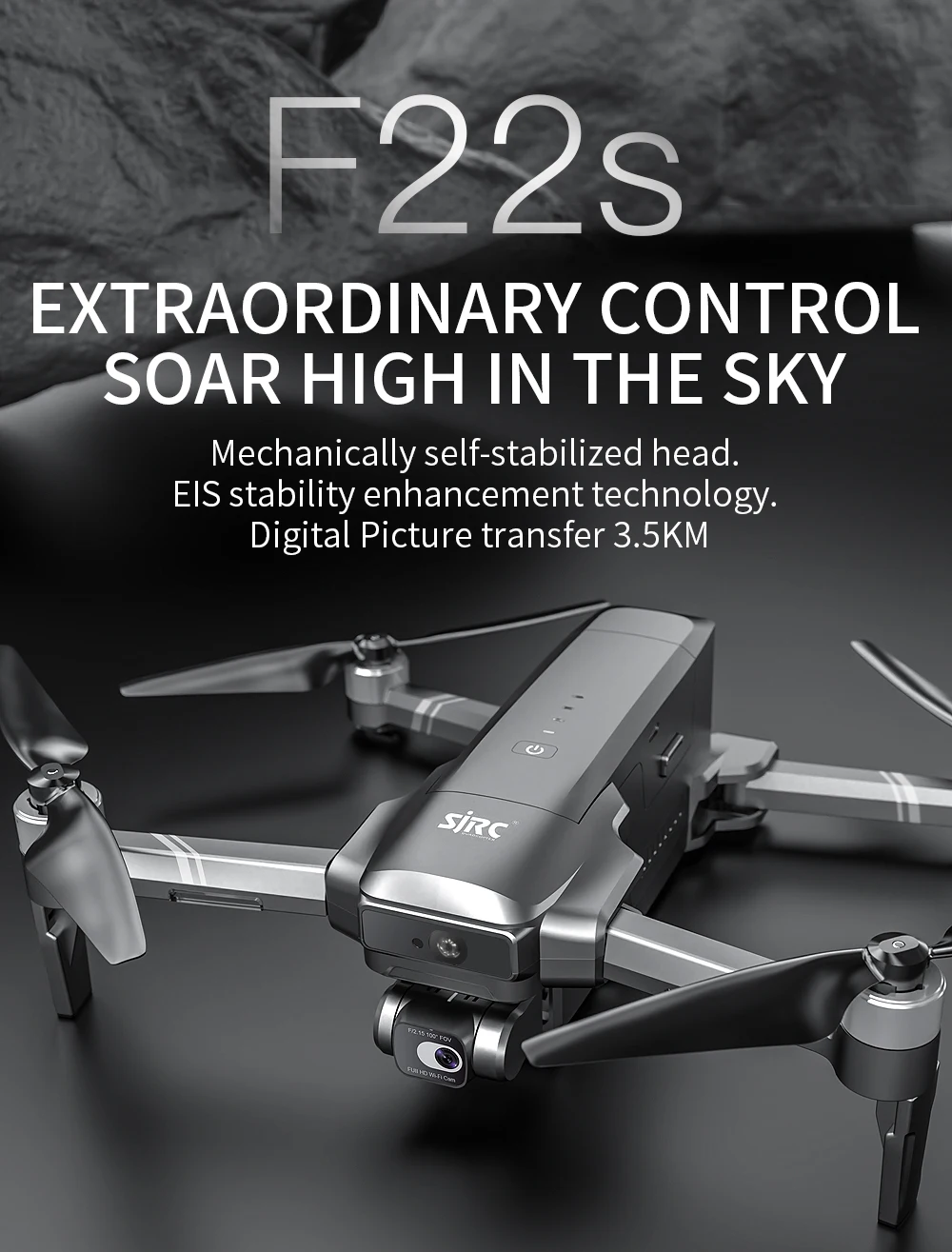 SJRC F22S 4K PRO Drone - 2-Axis Gimbal, 3.5KM Transmission