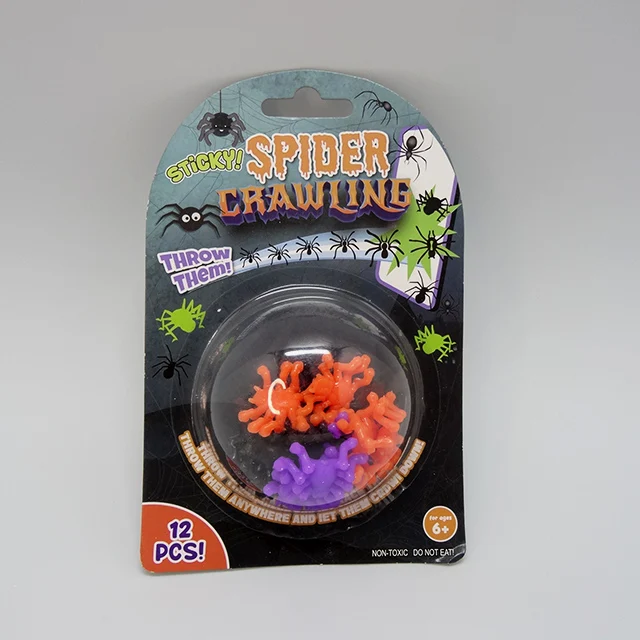 Halloween Stretchy Wall Crawler Tumbler Sticky Animal Spider Toy for ...
