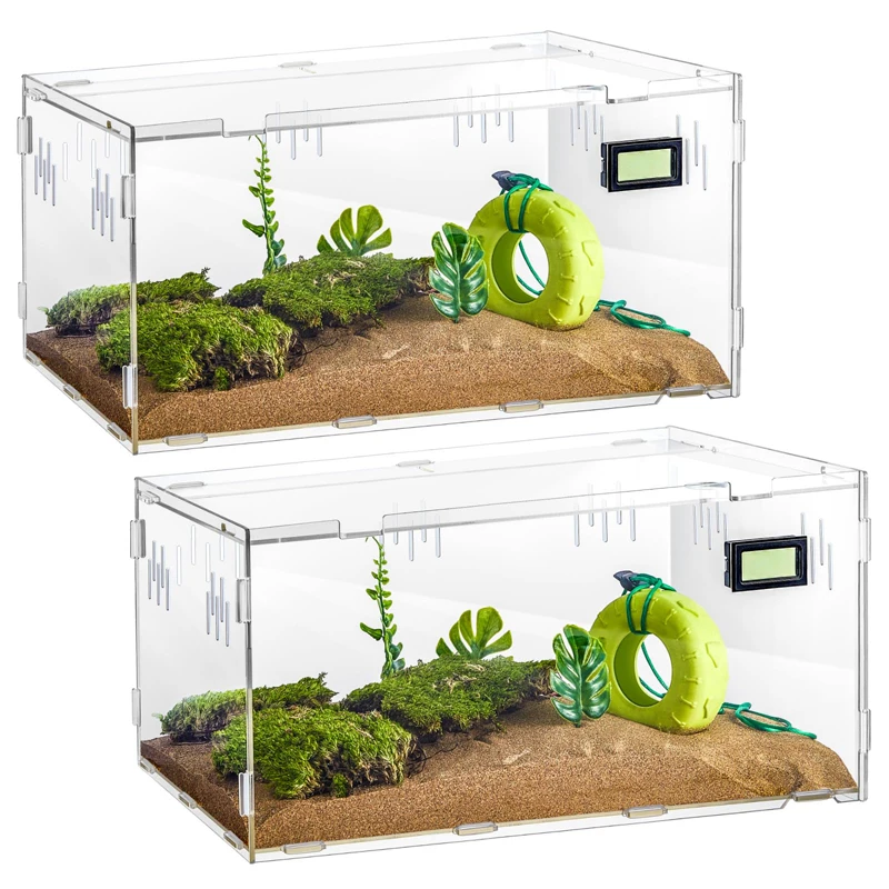 Acrylic Reptile Terrariums Tarantula Enclosure Hermit Crab Tank Cage ...