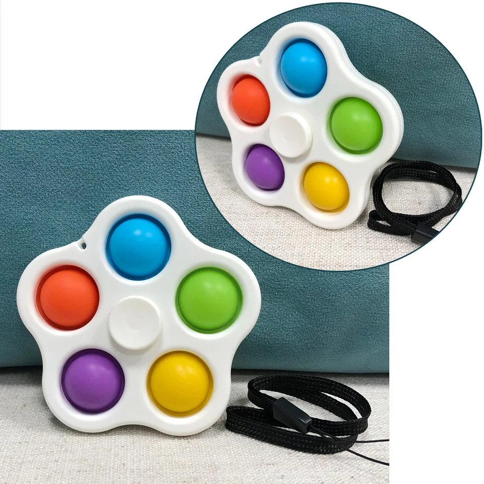 Sensory Mini Flying Fidget Spinner Handheld Rotatable Finger Keychain ...