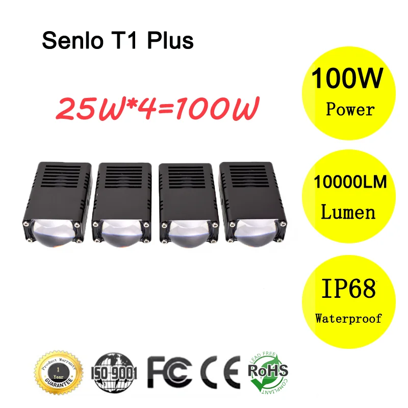 Senlo T1 Plus 50W 5000LM IP68 LED Driving Light for Car UTV ATV 4x4 ...