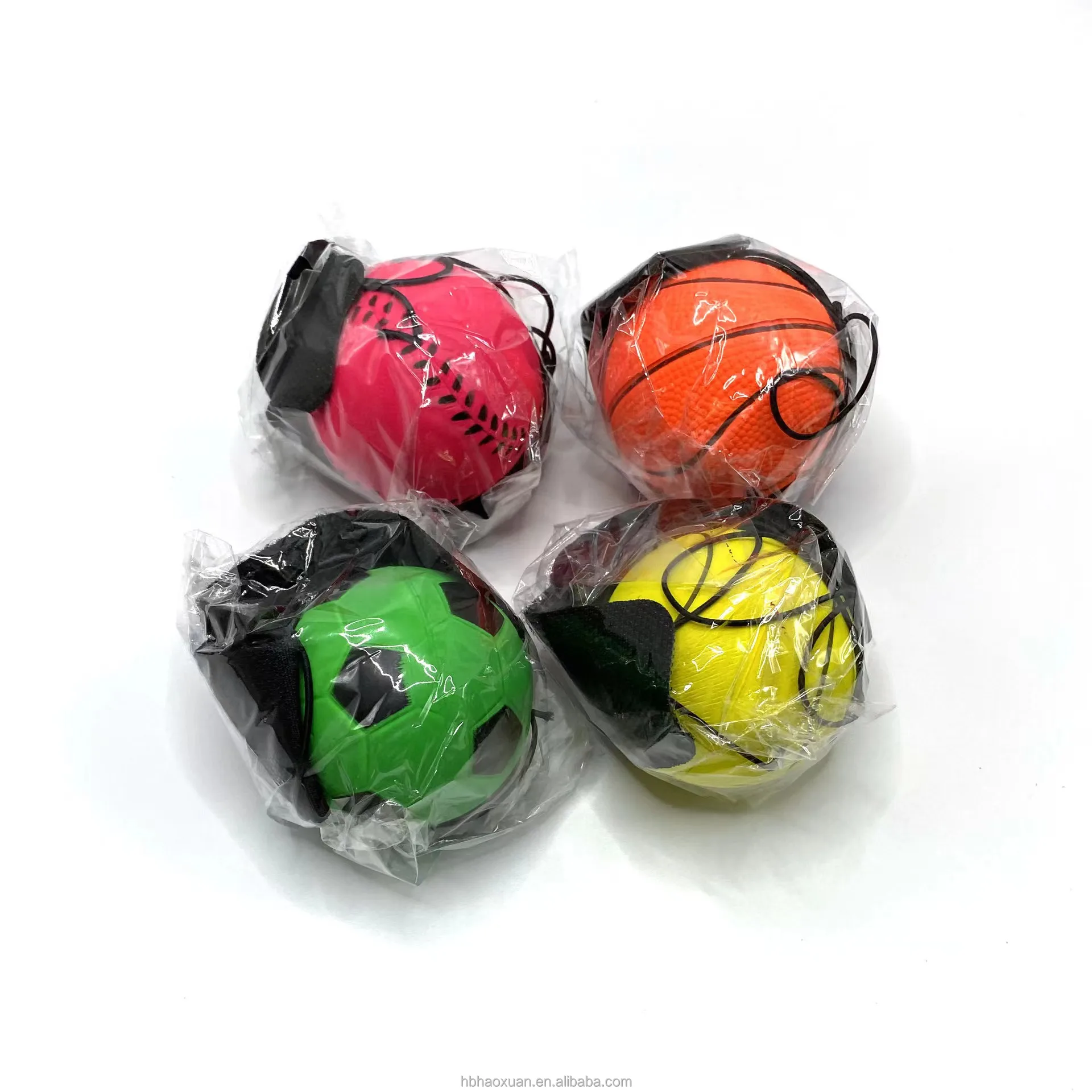 Sport Return Sponge Rubber Hand Ball Game Exercises Bouncing Elastic On ...