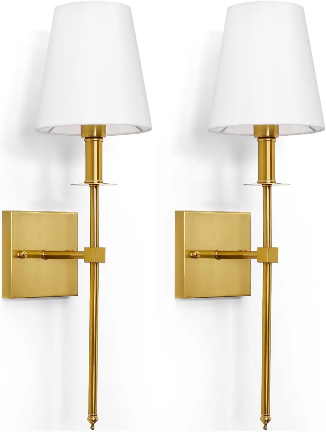 Battery Operated Sconce Set of 2 - Modern, Dimmable Lights