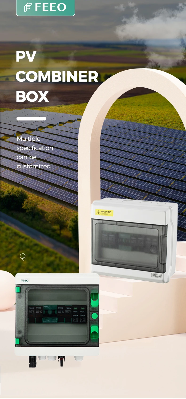 FEEO Solar PV Combiner Box - Reliable Performance up to 1000V