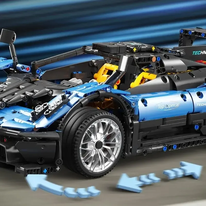 Moc Technology Racing Car Bricks City High-tech Vehicle Sportcar Model ...