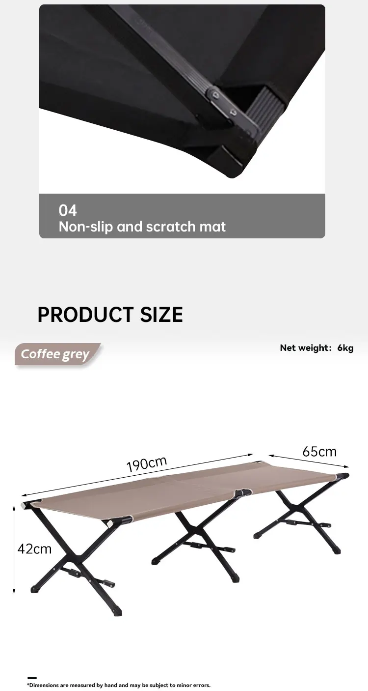 Steel Frame Portable Bunk Cot Ultralight Design Outdoor Folding ...